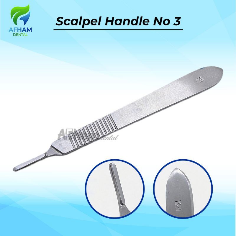Jual Dental Scapel Scaple Scalpel Blade Bisturi Surgical Holder NO 3 ...