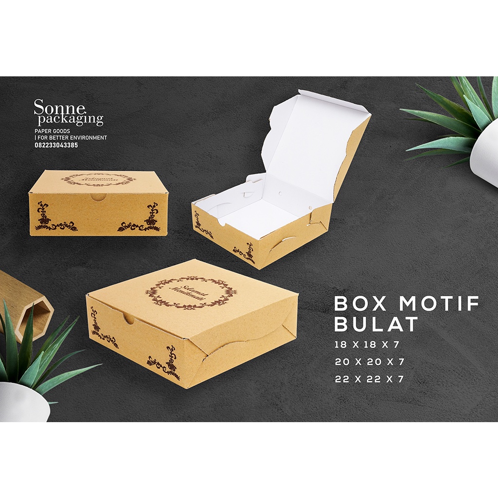 Jual Box Nasi uk.20x20x7/Kardus kue/Box Kue/Kardus nasi/Tempat nasi ...