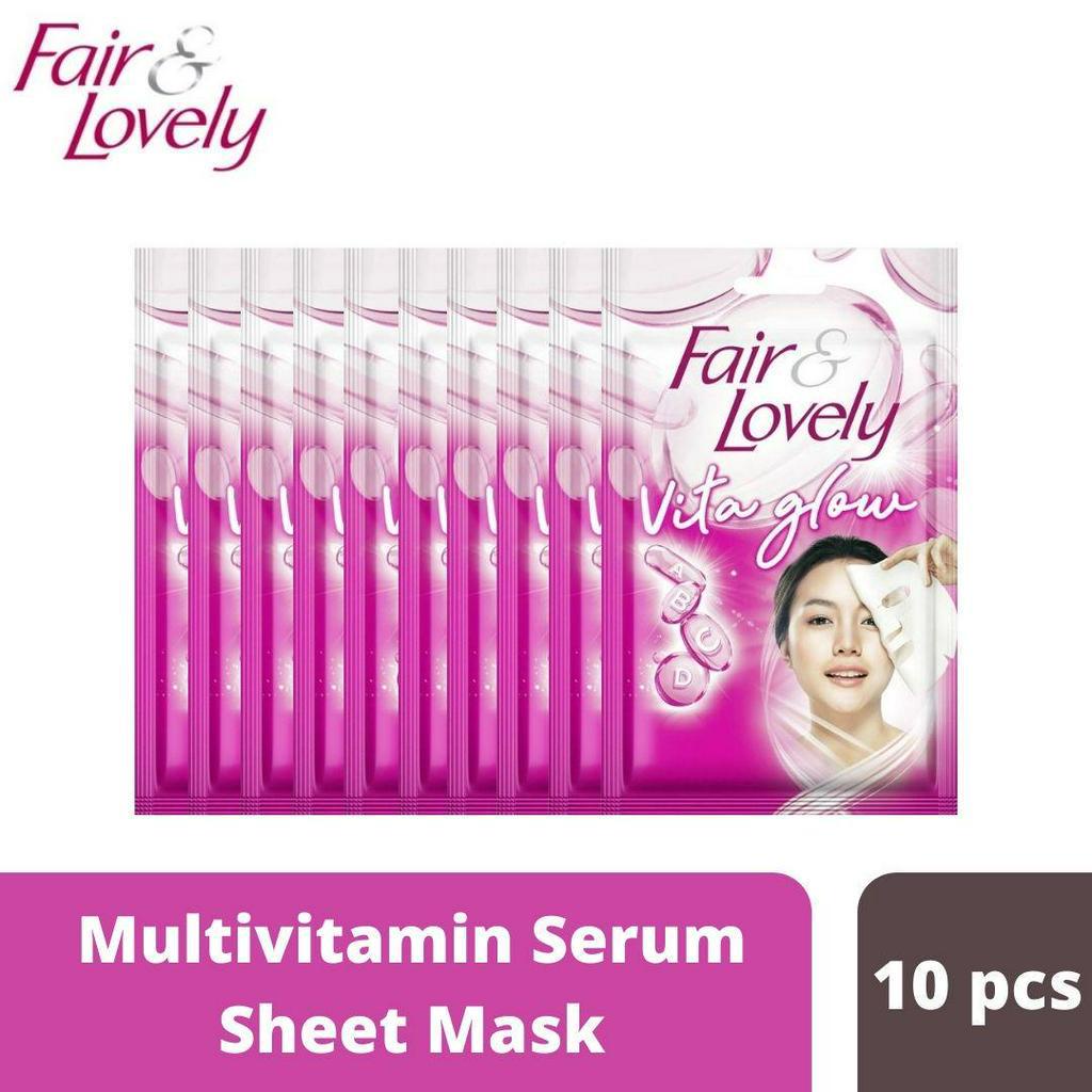 Jual Fair & Lovely Multivitamin Serum Sheet Mask 10 x 20g | Shopee Indonesia
