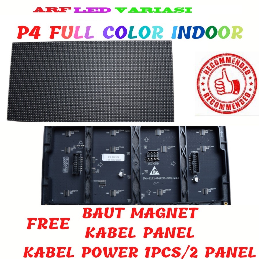 Jual Panel Module Modul p4 indoor videotron p4 rgb full color 256x128mm | Shopee Indonesia