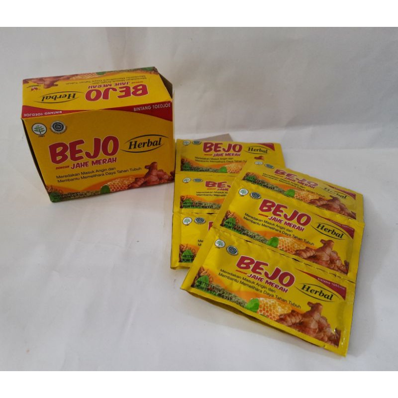 Jual (Sachet) Bejo Bintang Toedjoe dengan Jahe Merah Herbal | Meredakan ...