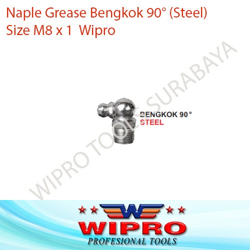 Jual Naple Grease Bengkok 90 Derajat Bahan Besi Size M8 x 1 WIPRO ...