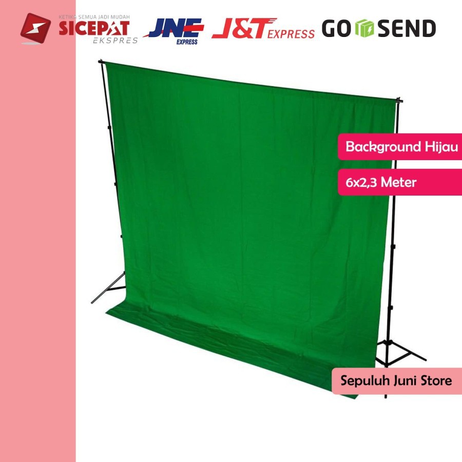 Jual Background Foto Studio Polos Hijau 6x2.3 Meter | Shopee Indonesia
