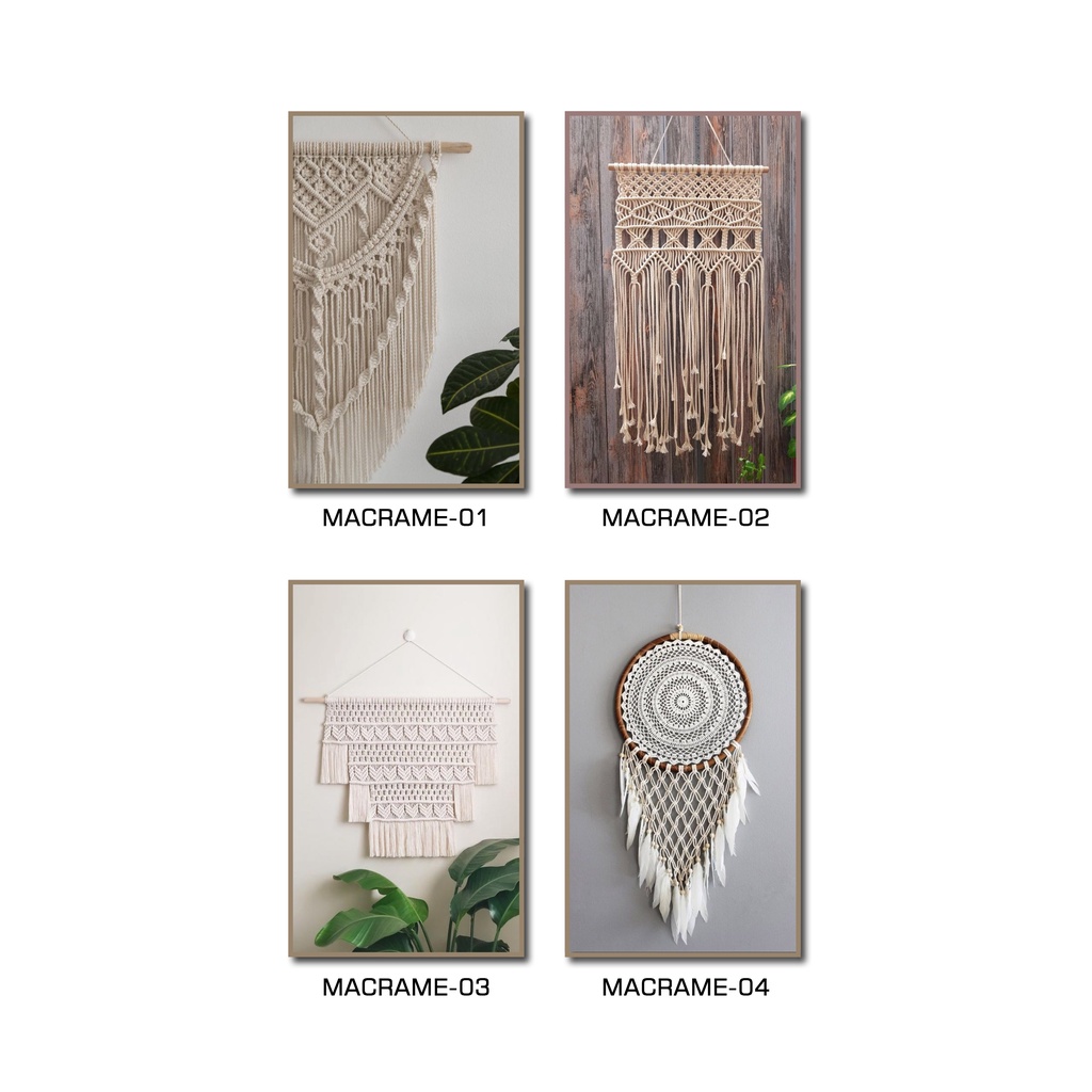 Jual Hiasan Pajangan Dinding Wall Decor Poster Kayu Macrame Gantung Dekorasi Kamar Rumah Shabby ...