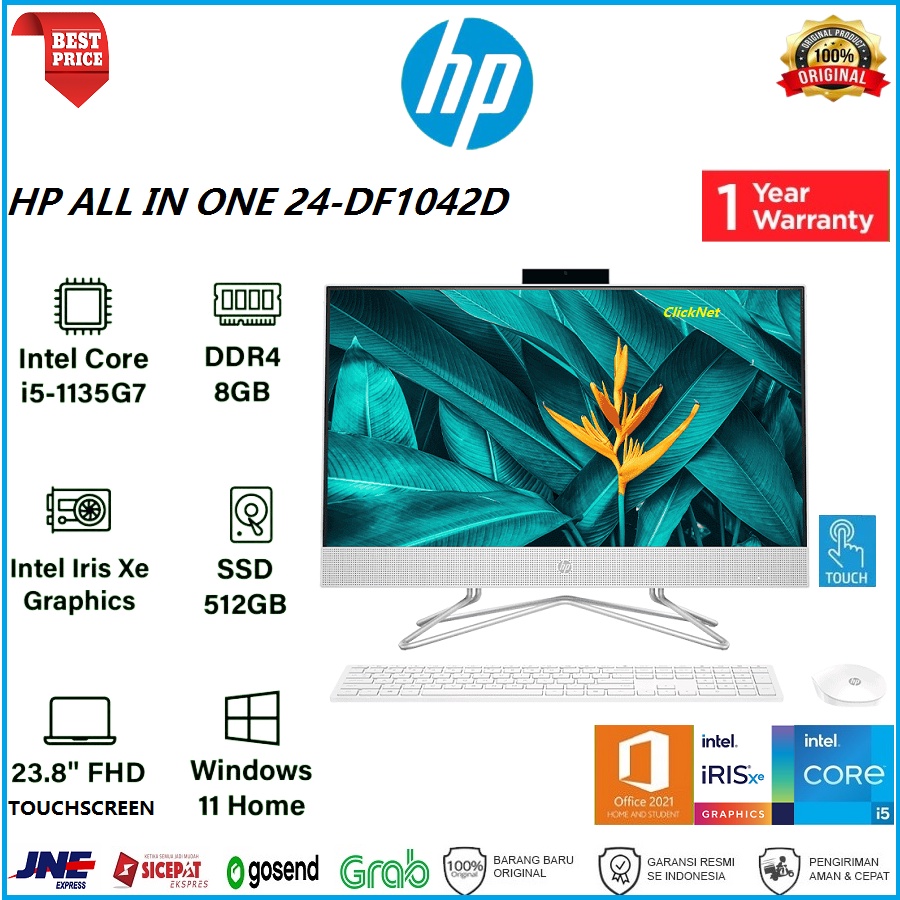 Jual PC HP AIO 24-DF1042D I5-1135G7 8GB 512GB SSD FHD IPS Touch Win11 ... Jual PC HP AIO 24-DF1042D I5-1135G7 8GB 512GB SSD FHD IPS Touch Win11 ...