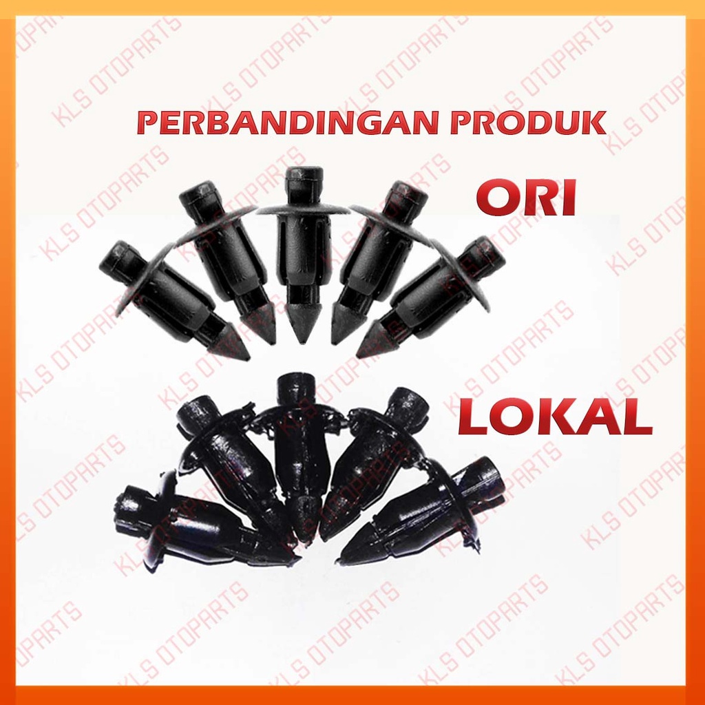 Jual Rivet klip original Kancing Klip Body Plastik Kecil Rivet Hitam ...