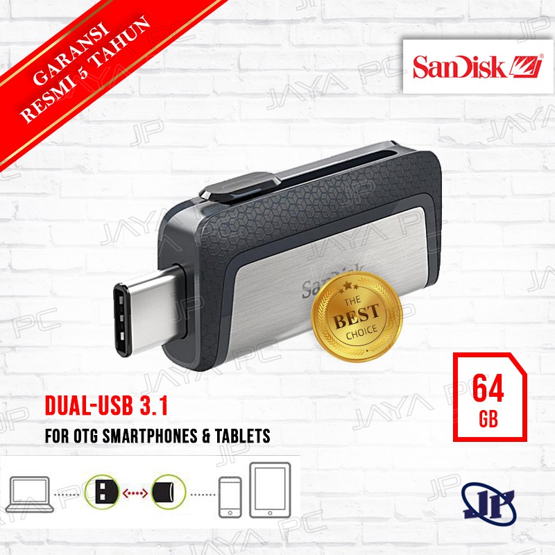 Jual FlashDisk Sandisk Ultra Dual Drive Type-C 64GB 3.1 - Flash Disk OTG 64 GB Indonesia|Shopee ...