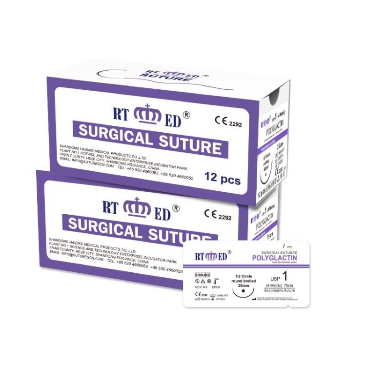 Jual Surgical suture / benang jahit operasi polyglactin - ukuran 2/0 3/ ...