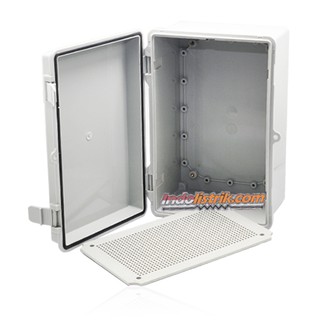 Jual Box Panel Plastik ABS 190x290 x 140 mm Abu-abu LENGKAP Base Plate ...