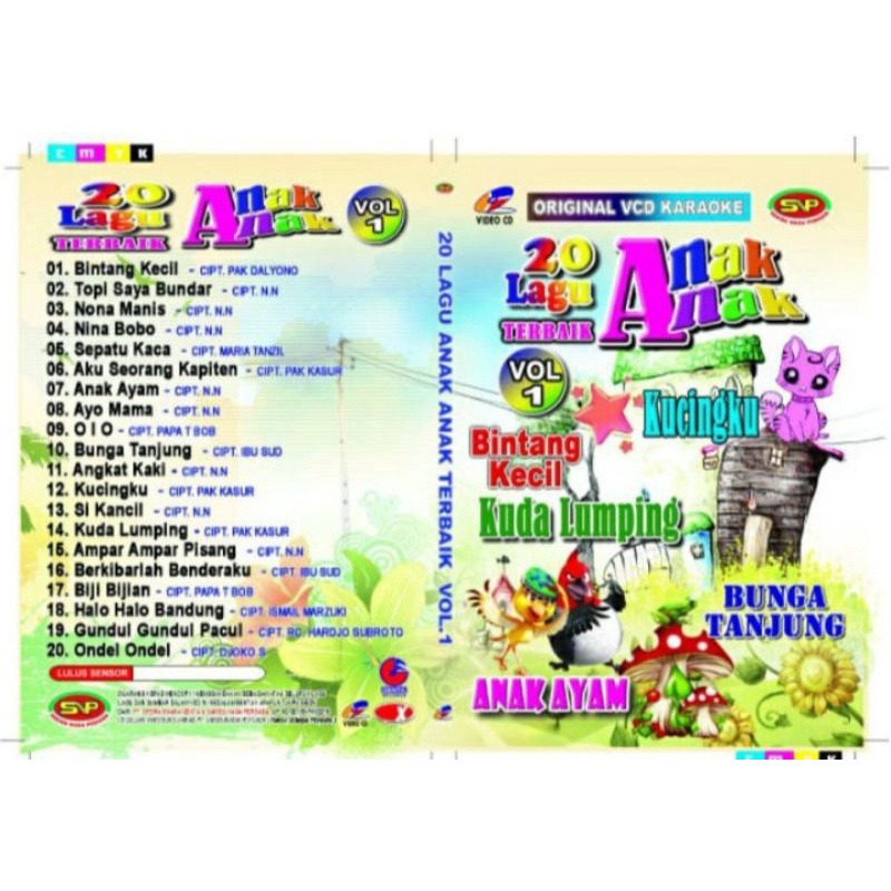 Jual Kaset Vcd original 20 lagu anak-anak terbaik vol 1 | Shopee Indonesia