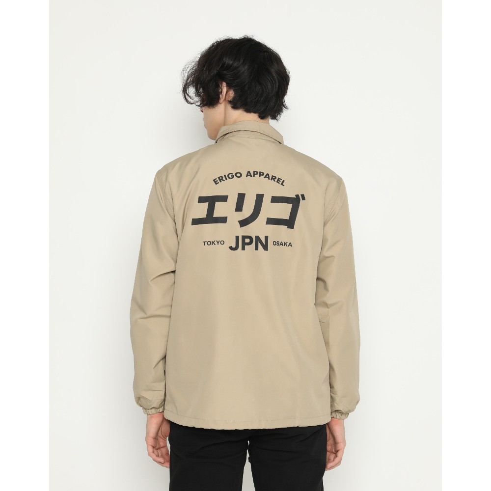 Jual Jaket Original Erigo Coach Jacket Fujinkai Khaki Indonesia|Shopee ...