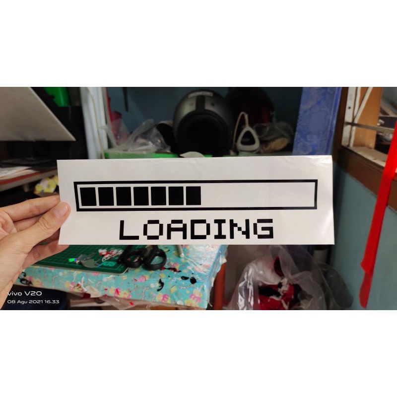 Jual STIKER LOADING CUTTING CUSTOM BAHAN ORACAL 25CM | Shopee Indonesia