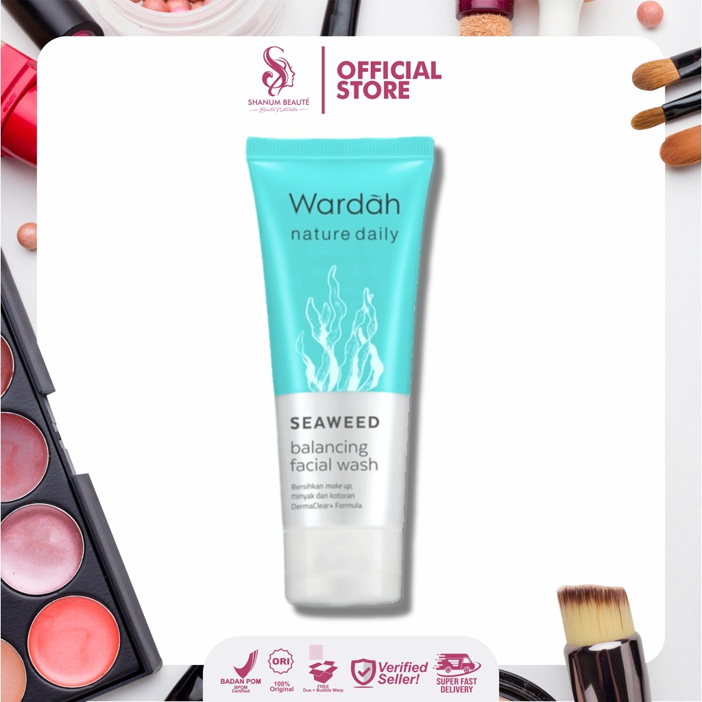 Jual Wardah Nature Daily Seaweed Balancing Facial Wash - 60 ml | Shopee ...