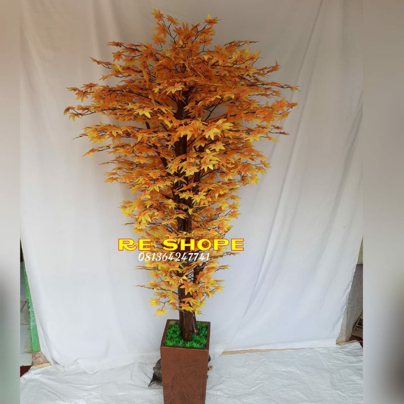 Jual BUNGA PLASTIK maple jari/bunga hias/ARTIFICIAL/HIAS POHON MAPLE ...