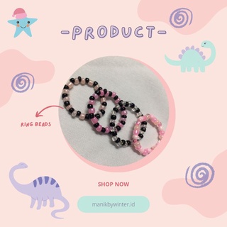 Jual [BATCH 1] Cincin manik-manik Korea aesthetic PART 1 100% HANDMADE ...