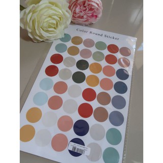 Jual Round Sticker/ Stiker Polka Warna Warni | Shopee Indonesia