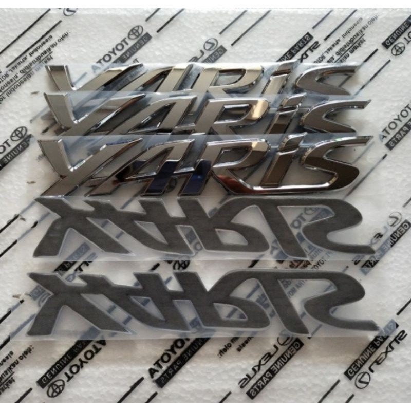 Jual emblem tulisan logo Yaris bagian belakang original toyota ...