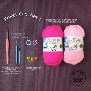 Jual Paket Starter Kit Kerajinan Merajut Crochet Basic Pemula Indonesia ...