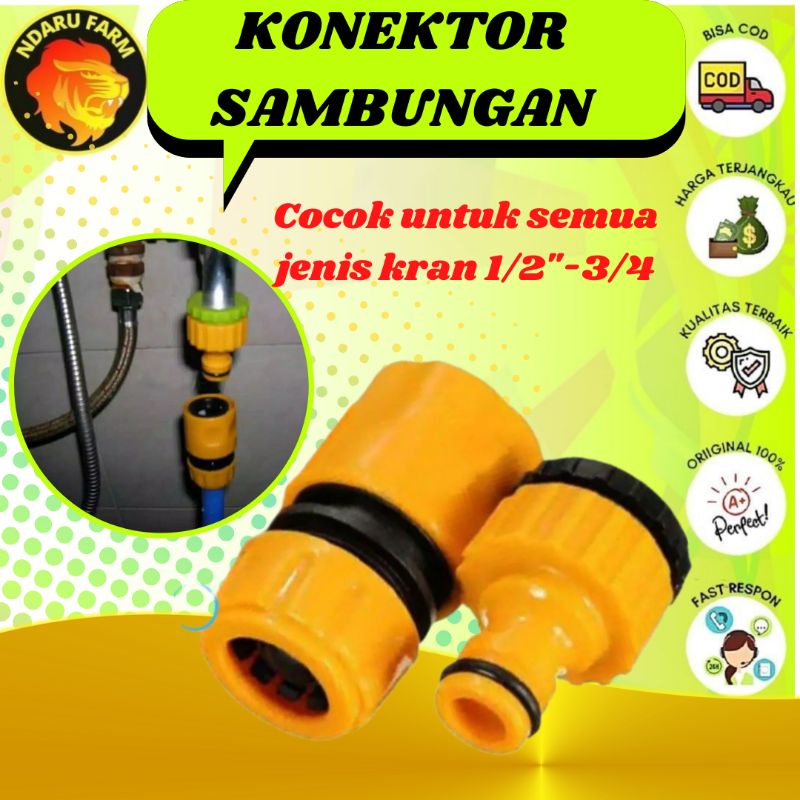 Jual Adaptor Konektor Kran cocok untuk semua keran standar 3/4 "dan 1/2 ...