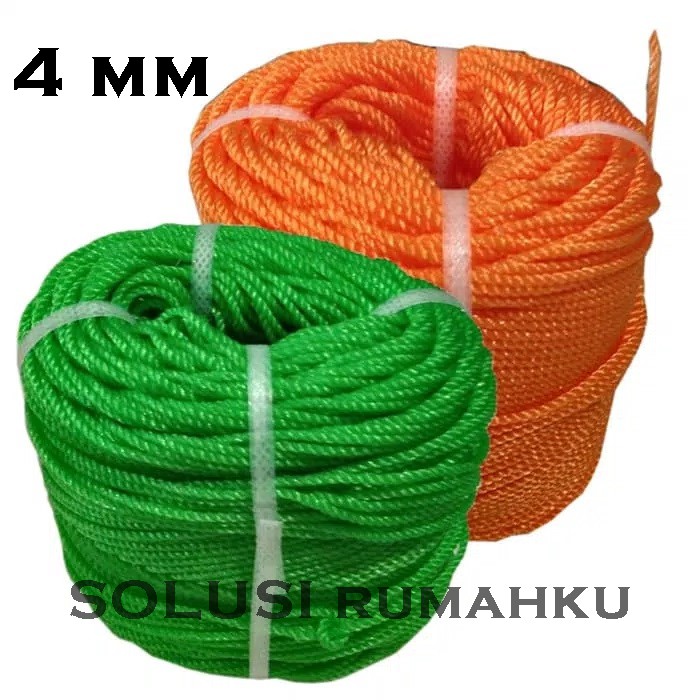 Jual PER 10 MTR TALI TAMBANG PLASTIK 4 MM RIDO SUPER QUALITY | Shopee ...