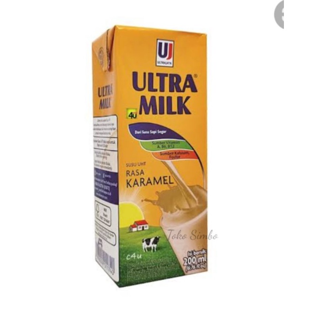 Jual Susu Ultra rasa karamel ultra milk caramel 200ml siap minum ...