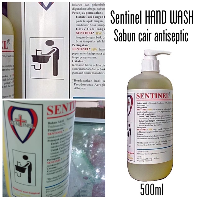 Jual (Pre-order) Sentinel HAND WASH - Sabun Cair Antiseptics 500ml ...