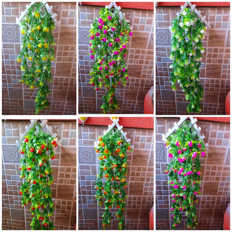 Jual BUNGA PRITI PLASTIK BUNGA JUNTAI PLASTIK FREE PAGAR WAJIK PUTIH ...