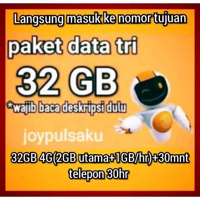 Jual MURAH! THREE DATA | PAKET DATA THREE | ISI ULANG KUOTA THREE ...