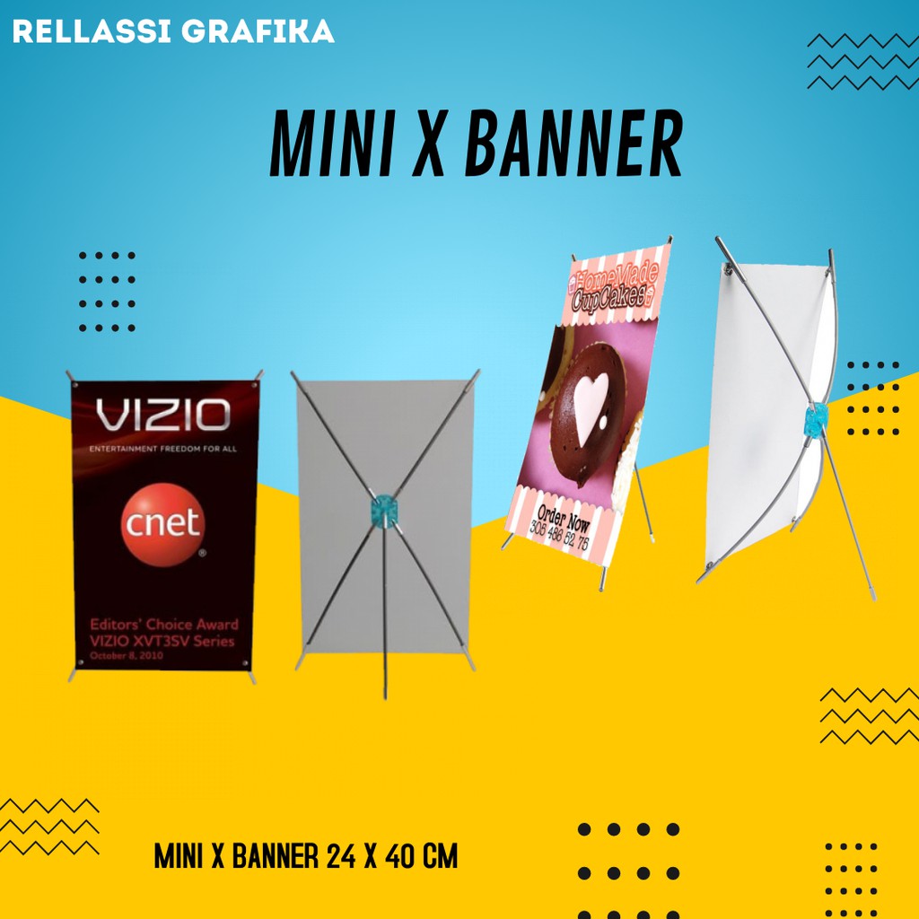 Jual Mini X Banner + Standing Ukuran 24 x 40 CM | Shopee Indonesia