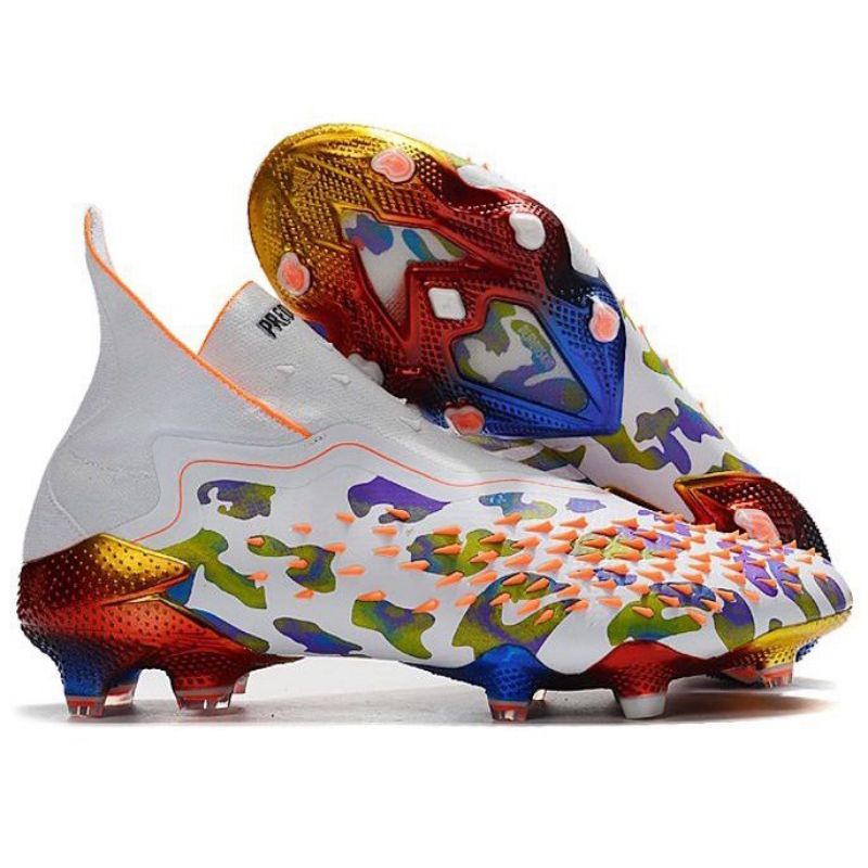 Jual Sepatu Bola Adidas Predator Freak+ Pogba White Metallic Chrome FG ...