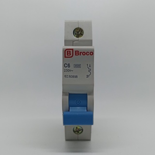 Jual mcb broco biru original pln 4a 6a mcb broco standar pln cl 4 cl 6 ...
