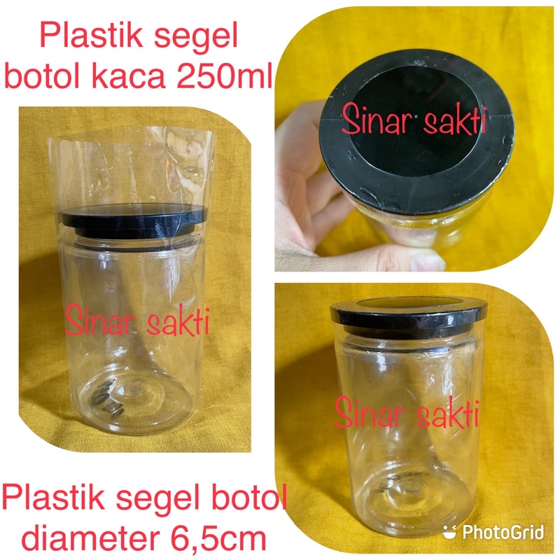 Jual segel botol kaca / segel botol kaca 250ml / segel plastik toples ...