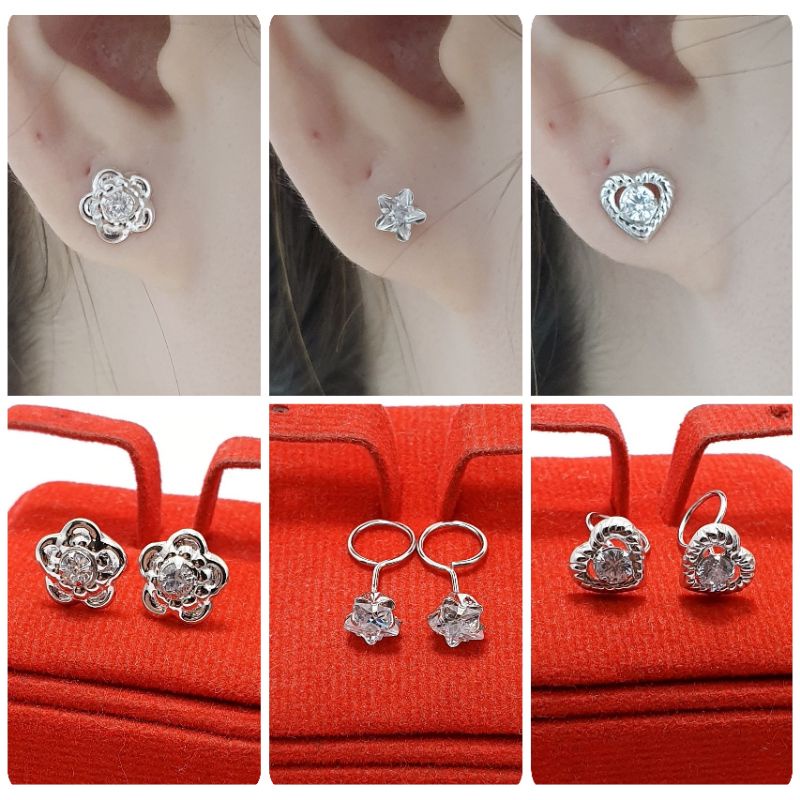 Jual ANTING PERAK 925 LAPIS EMAS PUTIH / ANTING DEWASA SILVER 925 / ANTING TOGE ATAU ANTING ...