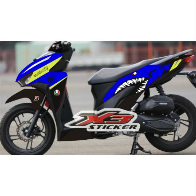 Jual Sticker Decal all new Vario 125/150 Hiu Fullwrap | Shopee Indonesia