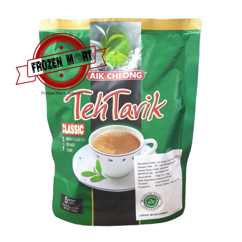 Jual AIK CHEONG 3 In 1 Teh Tarik Classic Instant / Milk Tea 100 Gr ...