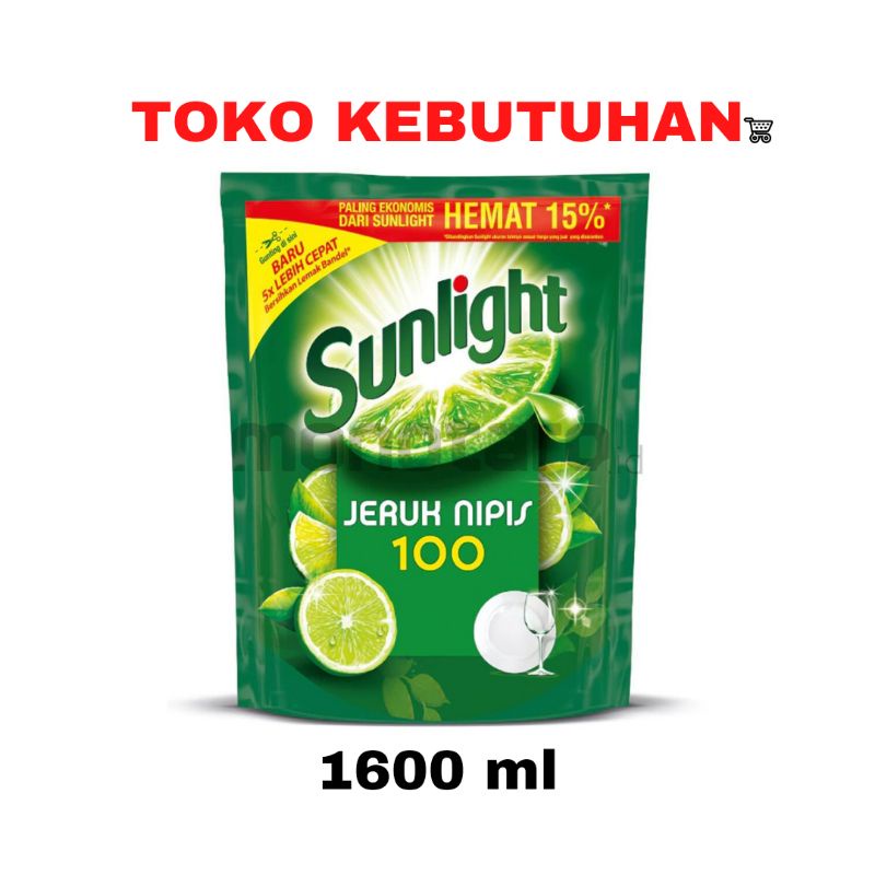 Jual Sunlight Jeruk Nipis / Sabun cuci piring / Sunlight 1600 ml | Shopee Indonesia