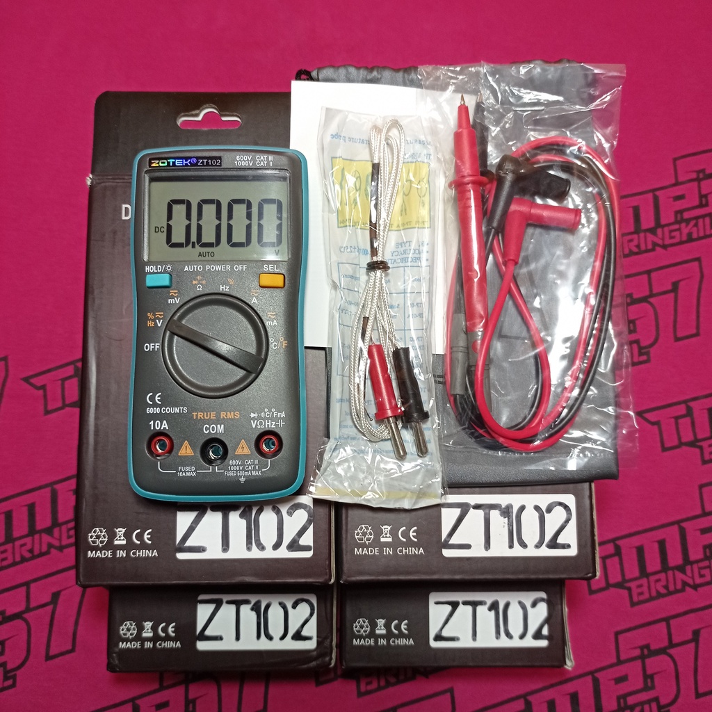 Jual Multitester Digital Zotek ZT102 Original Avometer Digital Zotek ...
