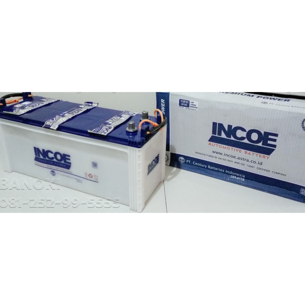 Jual Aki Incoe hino bus / generator genset N120 12v/120ah | Shopee ...