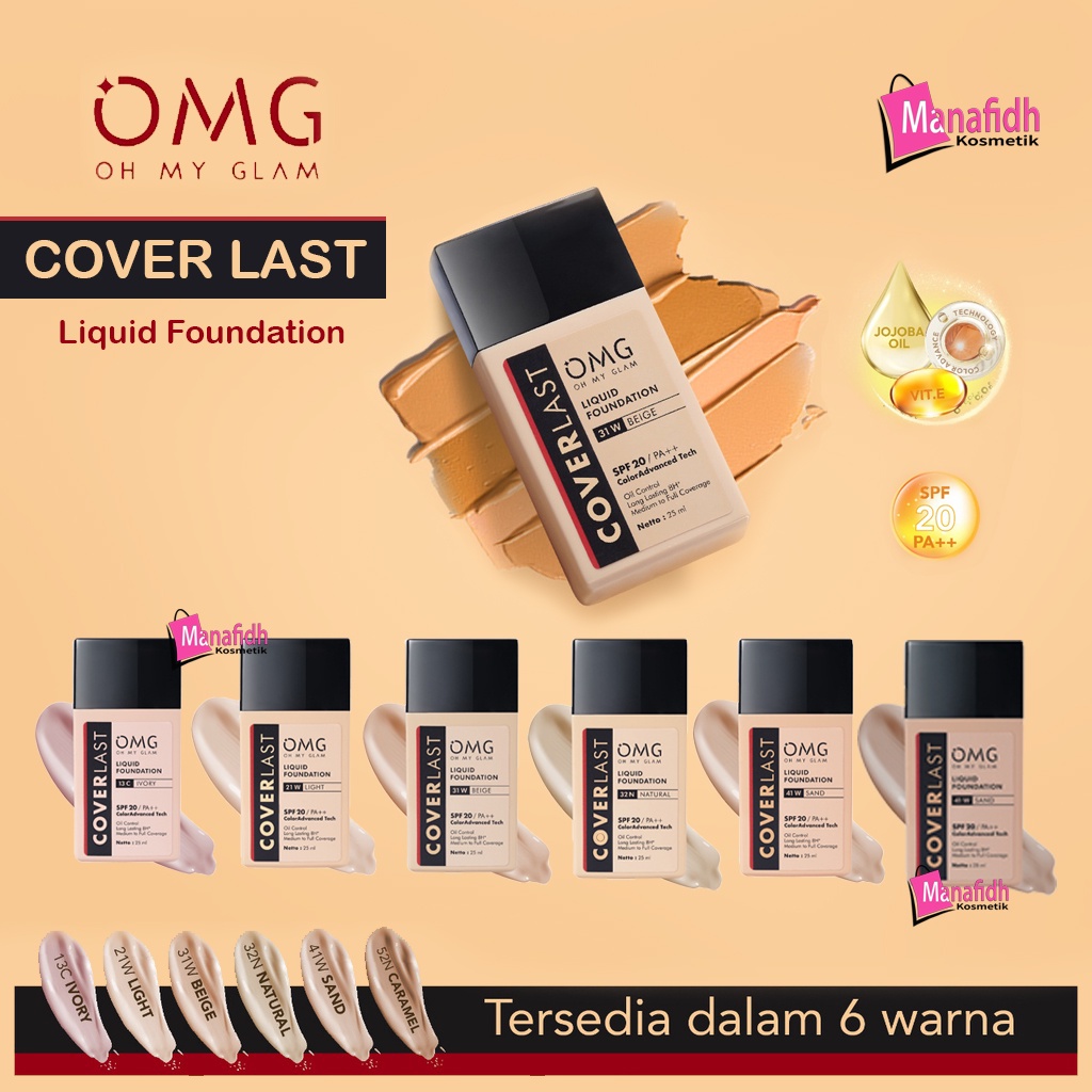 Jual OMG Oh My Glam Coverlast Liquid Foundation - Alas Bedak | Shopee ...