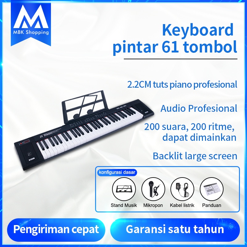 Jual MBK Piano Elektronik Multifungsi, Piano 61-Key, Piano Elektronik ...