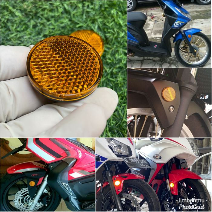 Jual premium 1 pcs mata kucing motor mata kucing bulat reflectors ...