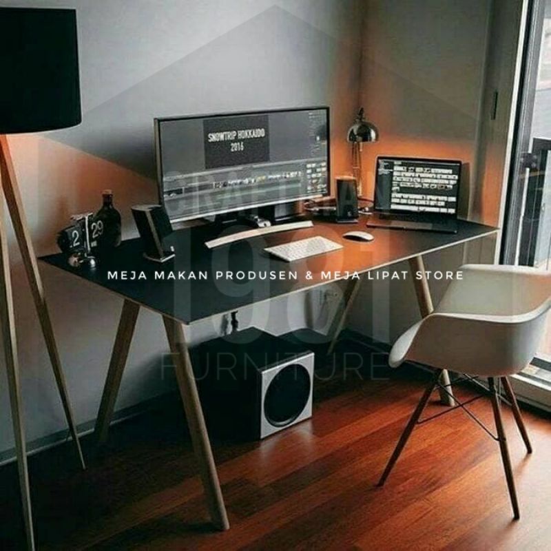 Jual Meja Kerja Komputer Gaming Kantor Belajar 100x60 Meja Murah Modern ...