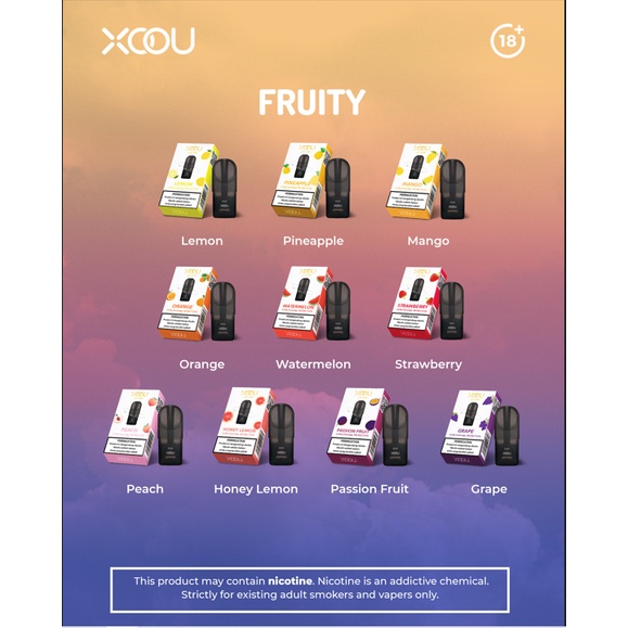 Jual [RELX COMPATIBLE] Cartridge pods XOOU Relx All Flavour Variant [1 ...
