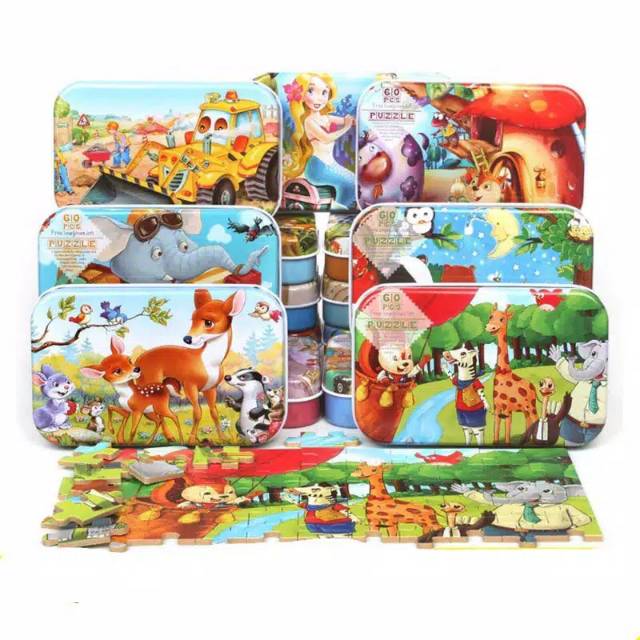 PART 2 !!! Jigsaw Puzzle Kaleng 60 Keping | Shopee Indonesia