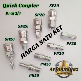 Jual Quick Coupler Coupling 1/4 Harga Satu Set Male Dan Female / Untuk ...