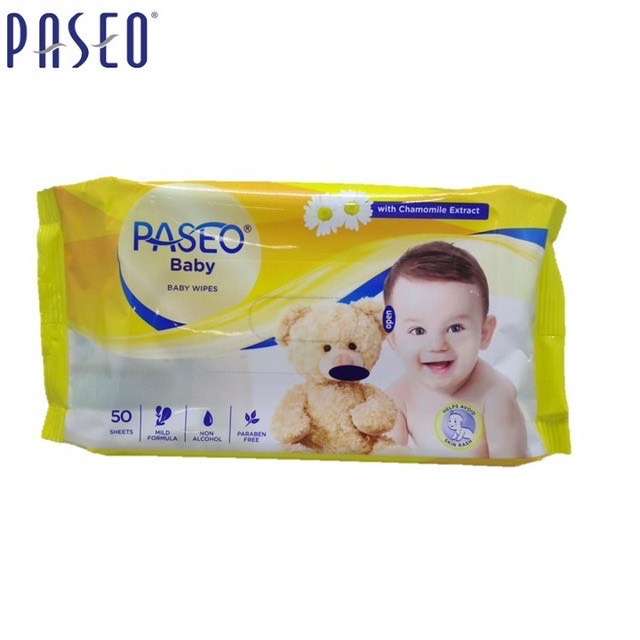 Jual Paseo Tissue Tissu Tisu Basah BABY WIPES isi 50 sheet | Shopee ...