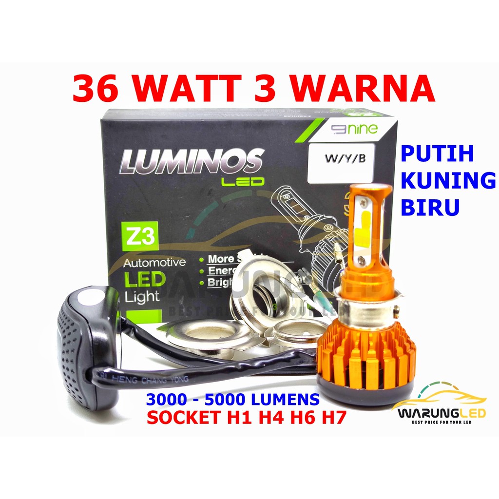 Jual LAMPU LED LUMINOS Z3 MOTOR BEBEK MATIC MOBIL 3 SISI 36 WATT 3 ...