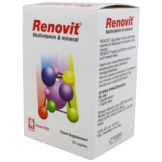 Renovit Multivitamin & Mineral Botol 30 Kandungan Lengkap untuk Sehat ...