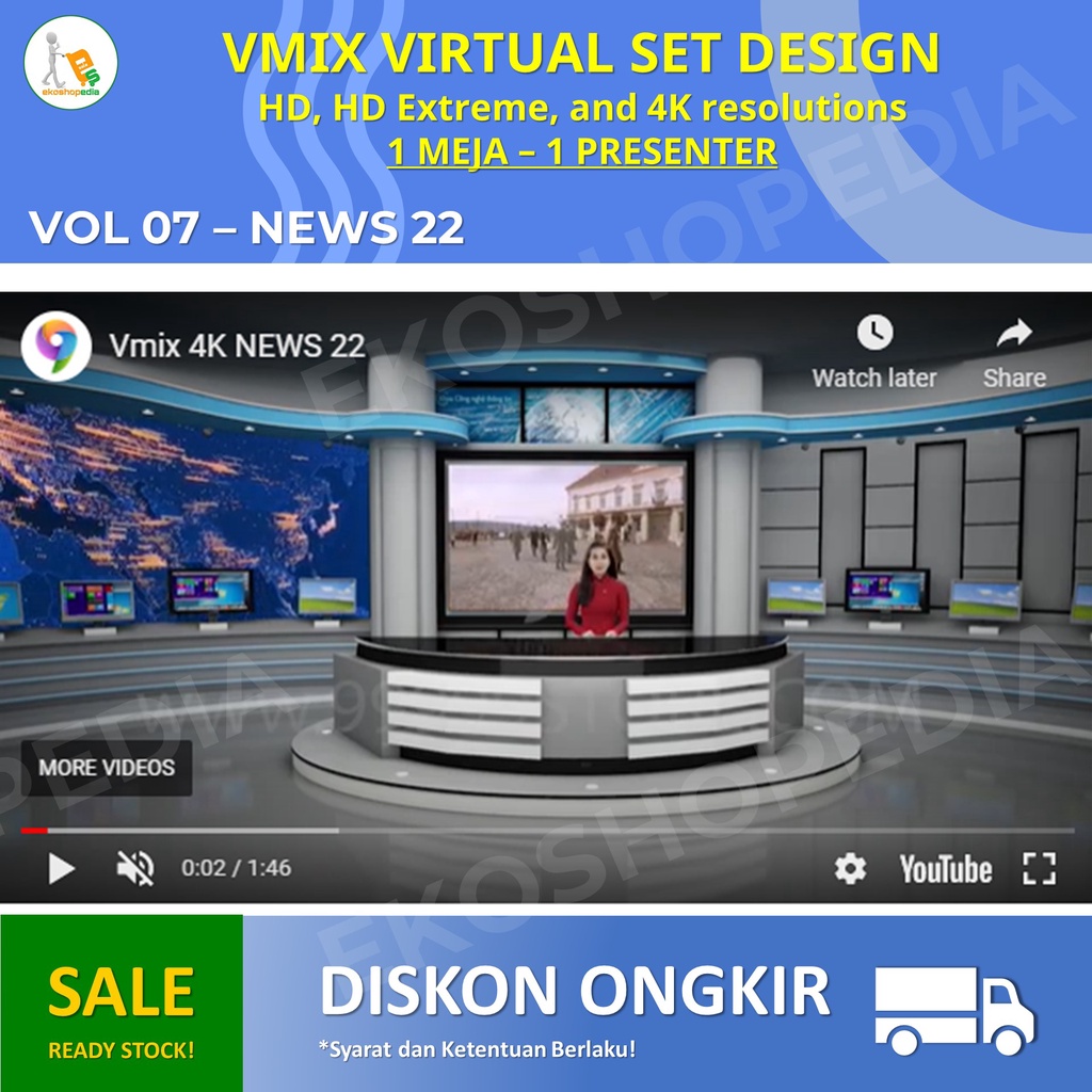Jual VMIX VIRTUAL SET DESIGN 4K - 1 MEJA 1 PRESENTER v1.4 | Shopee ...
