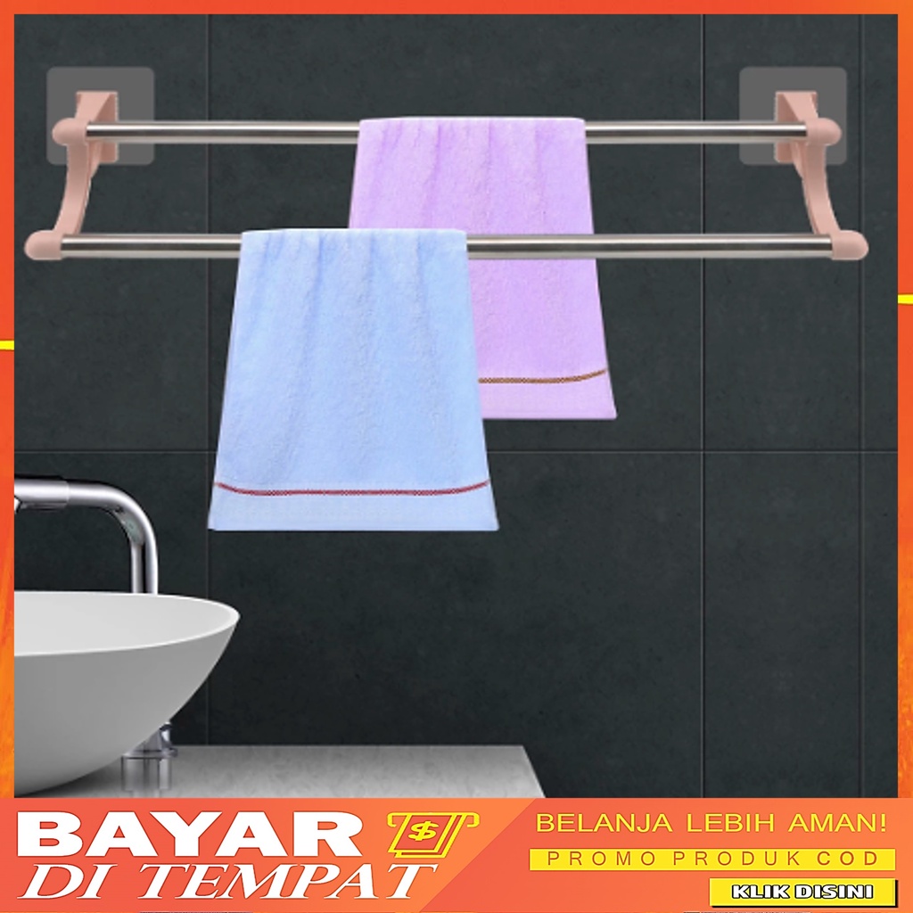Jual Gantungan Handuk Kamar Mandi Tanpa Paku/Bor Model Tempel Super ...